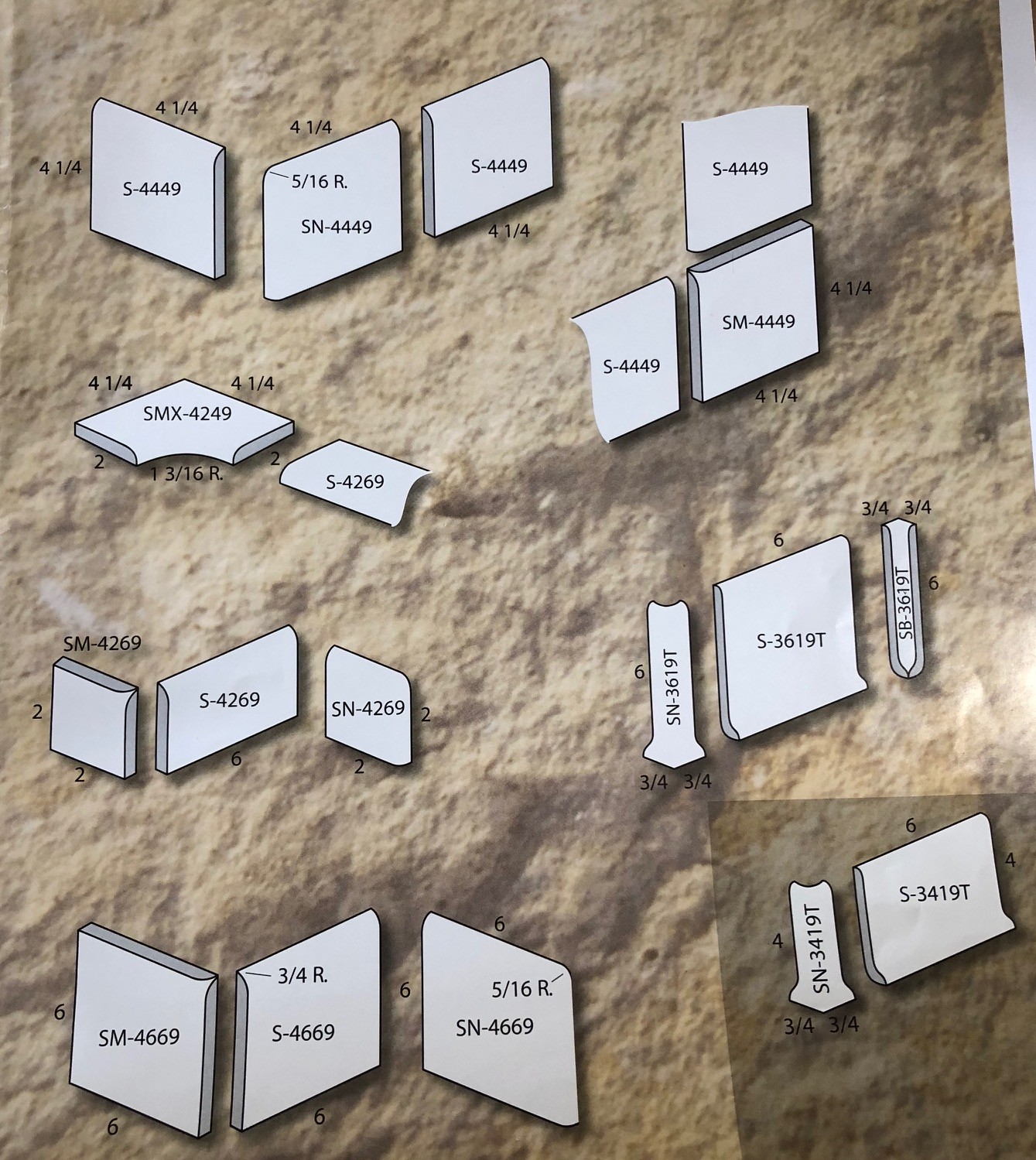 Discontinued American Olean 4 1/4" field Tile Counter Edges & many ...