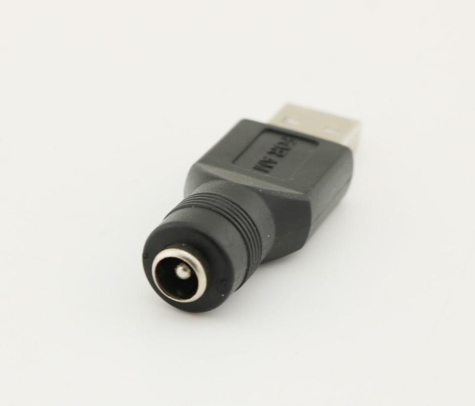 10x USB 2.0 A Male To 5.5mm x 2.1mm Female 5V DC Power Supply Adapter ...