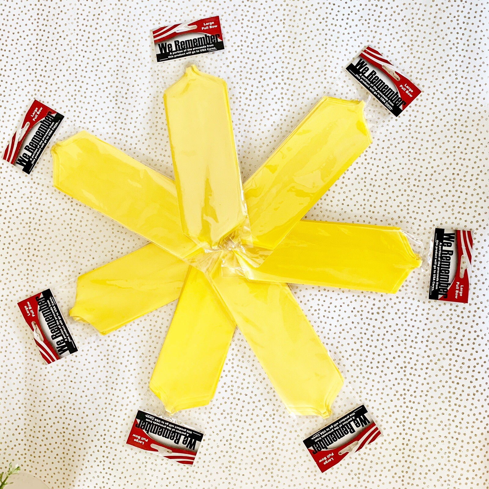 Lot of 7 We Remember 9/11 Yellow Large Pull Bows, 2011 Simplicity ...