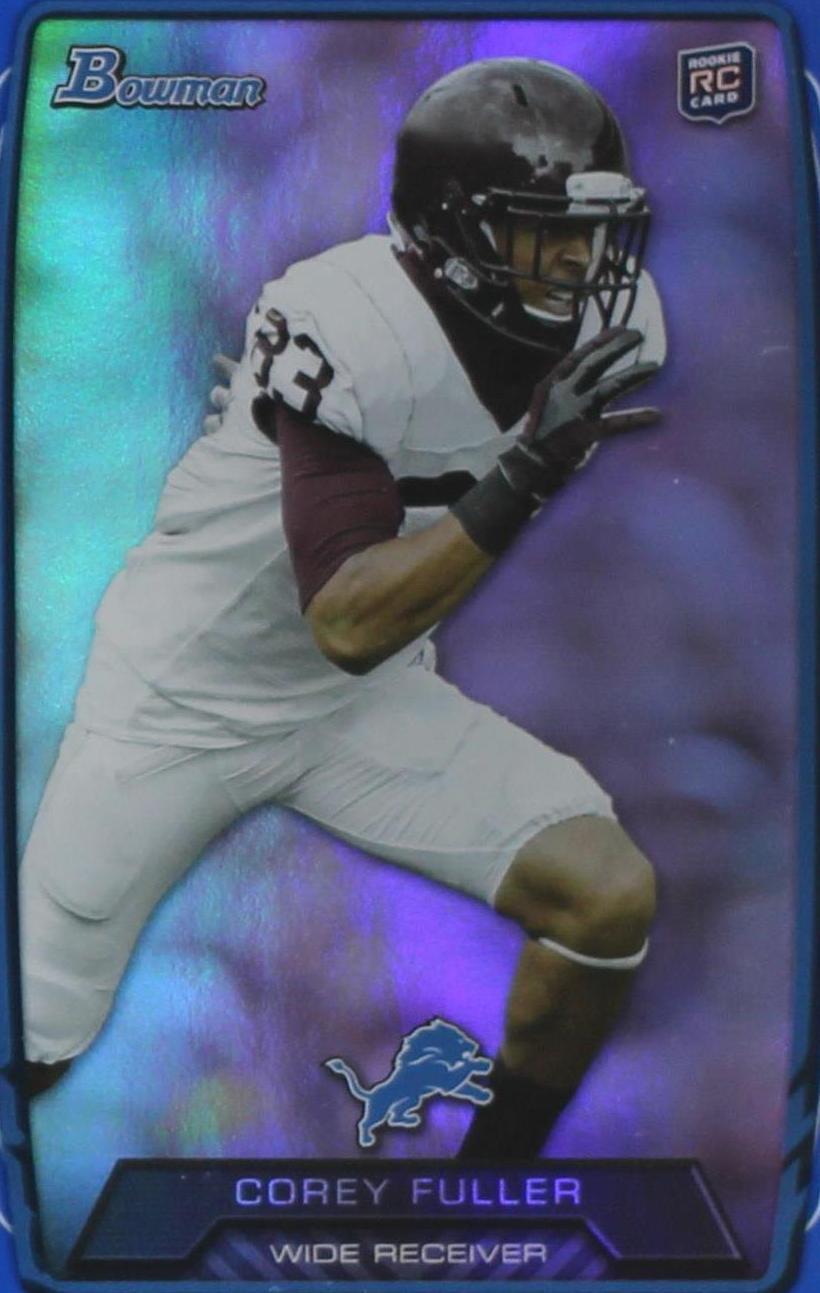 2013 Bowman - Corey Fuller #153 Blue Rainbow Foil /499 (RC) for sale ...