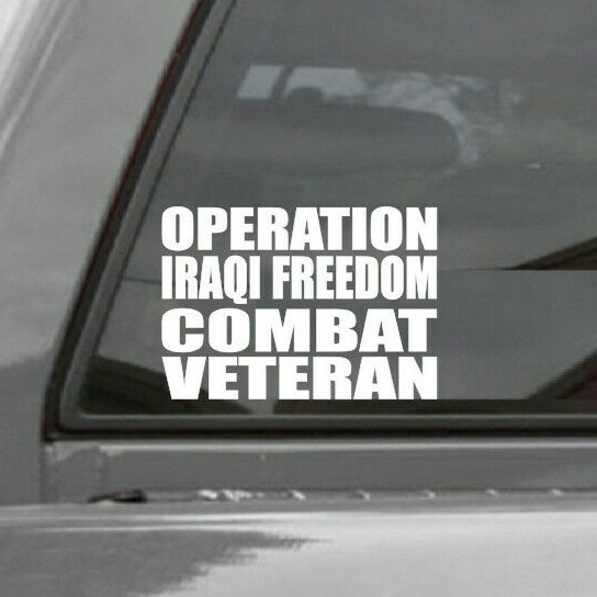 OPERATION IRAQI FREEDOM COMBAT VETERAN CAR Vinyl Window Decal STICKER ...