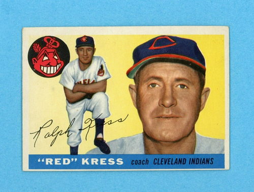 1955 Topps #151 Red Kress Cleveland Indians Baseball Card EX+ o/c | eBay
