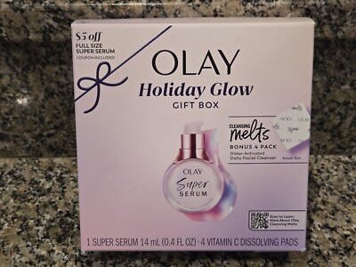 Olay Holiday Glow Kit Super Serum + Vitamin C Cleansing Melts Skincare ...