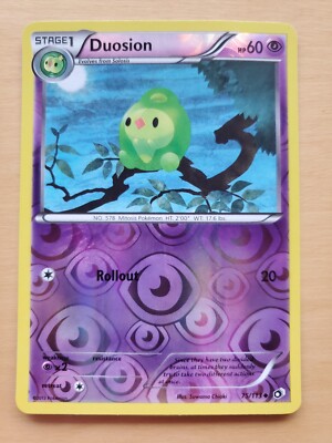 Duosion 75/113 Black & White Legendary Treasures Reverse Holo Pokemon ...