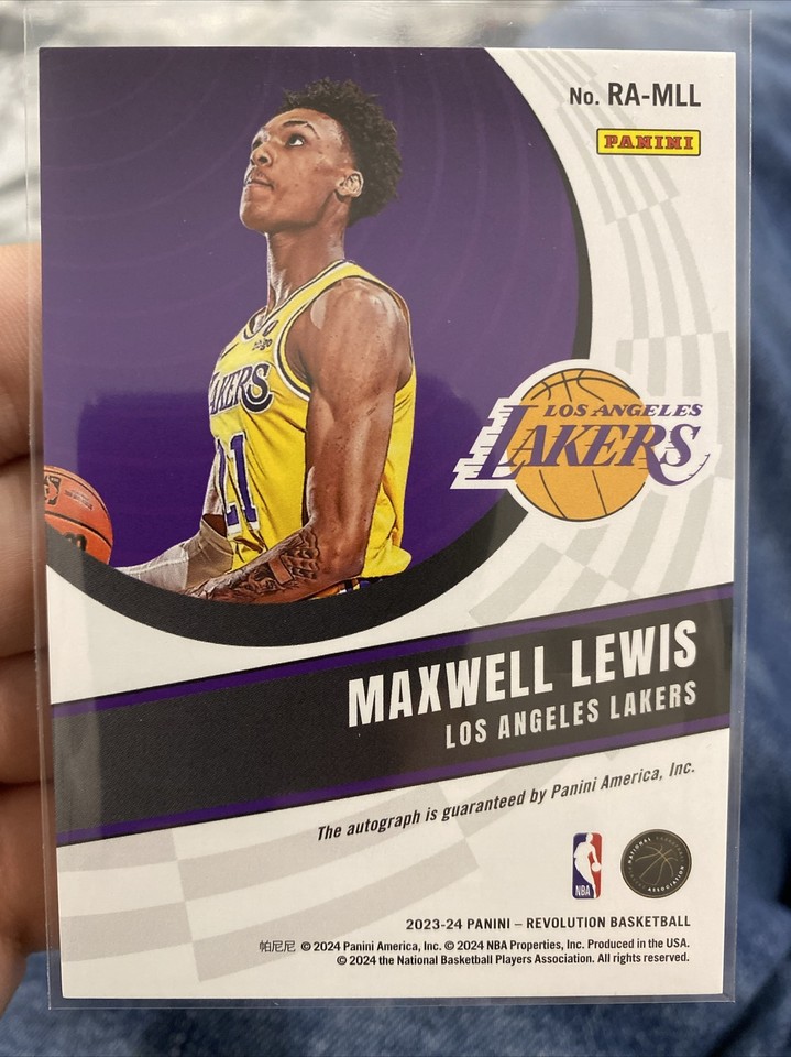 2023-24 Panini Revolution Basketball Maxwell Lewis RC AUTO Los Angeles ...