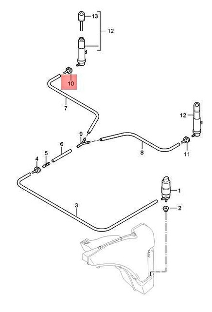 Porsche Head Light Washer Hose Connector OEM 99762820400 for sale ...