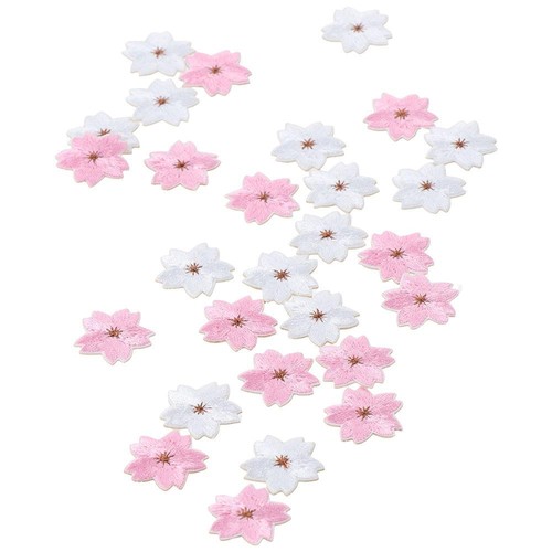 30pcs Sakura flower shaped Flower Embroidered Applique girls | eBay