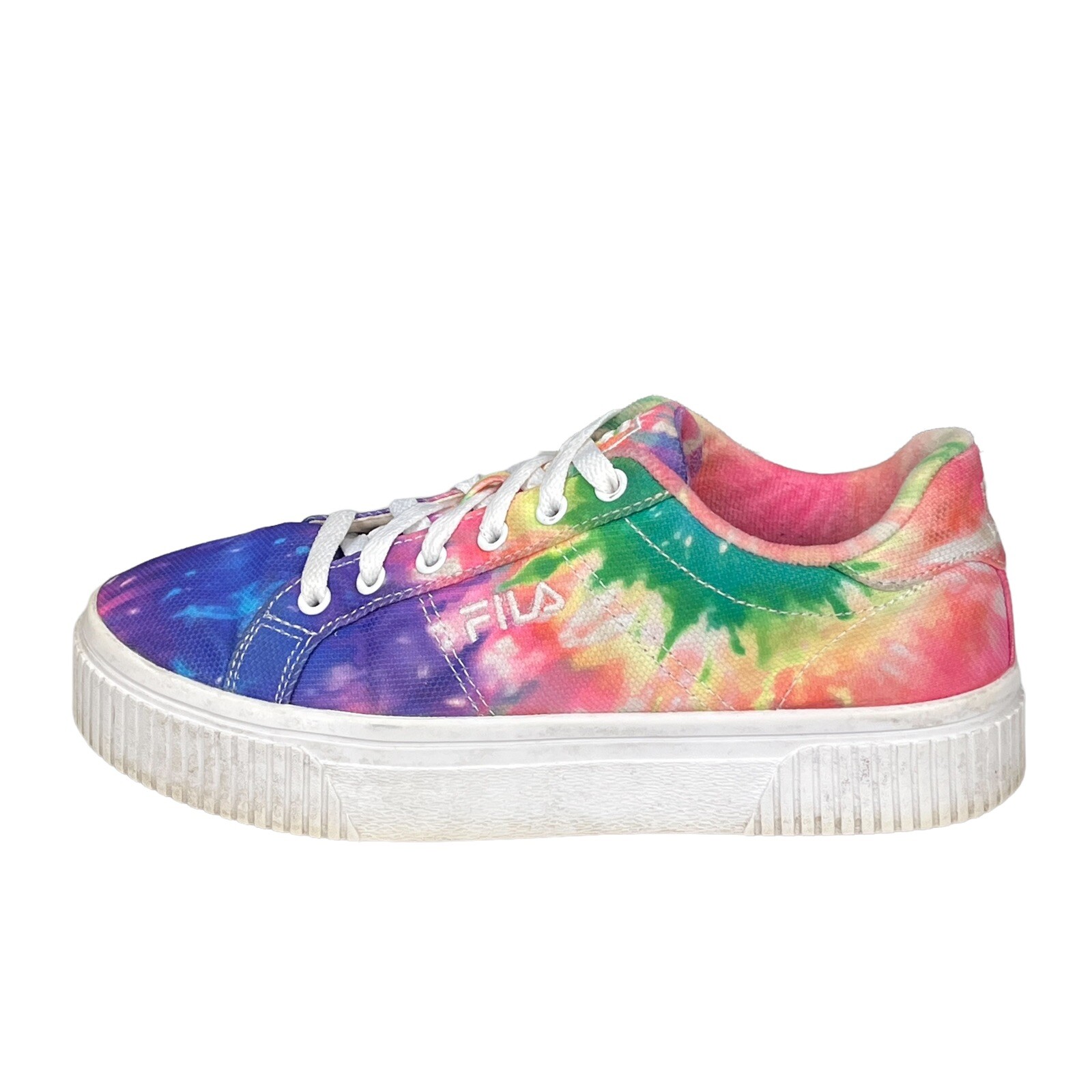FILA Tie Dye Panache Stack Platform Rainbow Sneakers … - Gem