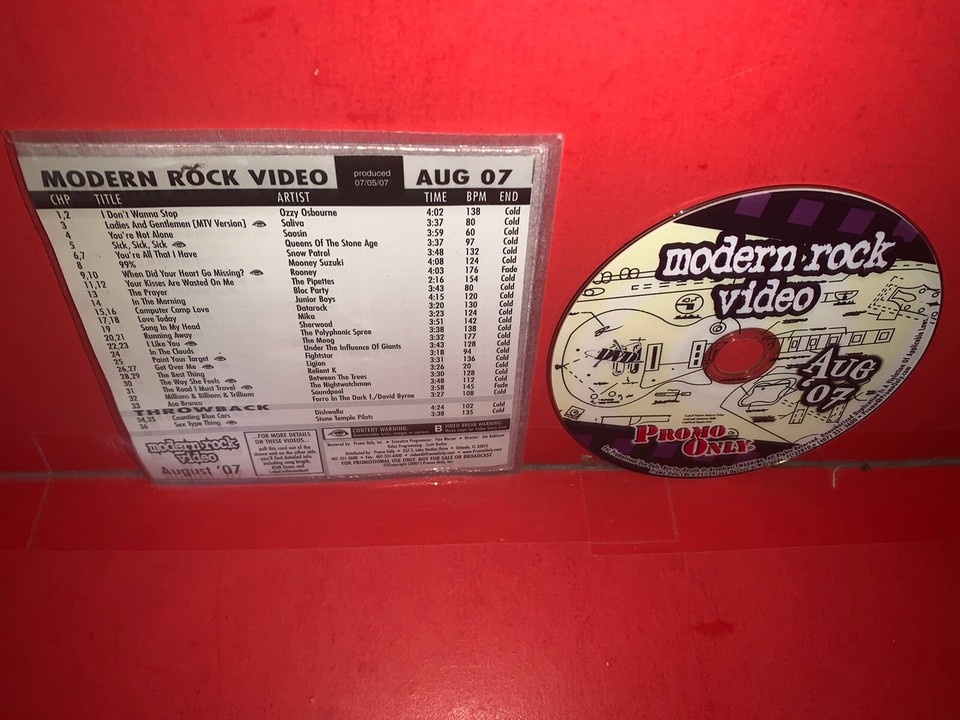 Promo Only - Modern Rock Video - Aug 07 - Promo - CD | eBay