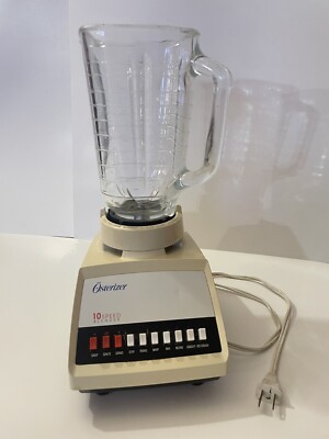 Vintage Osterizer 10 Speed Blender 5 Cup Glass Pitcher TESTED **NO LID ...