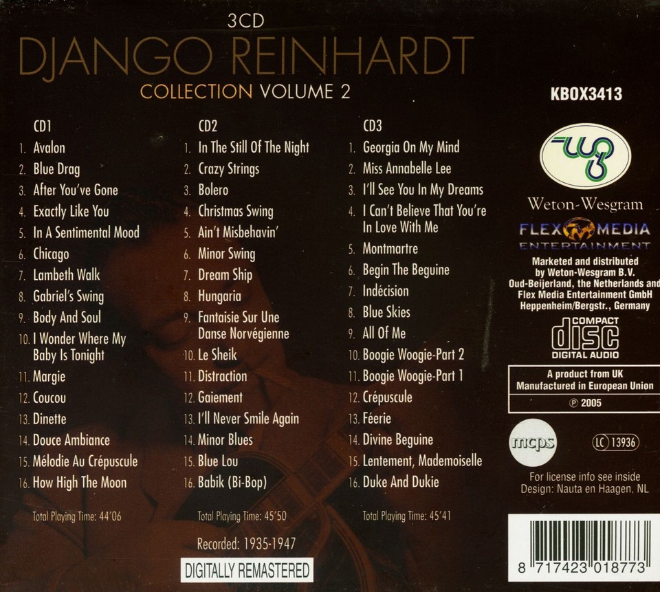 Django Reinhardt - Collection Vol.2 (3-CD) - Jazz | eBay