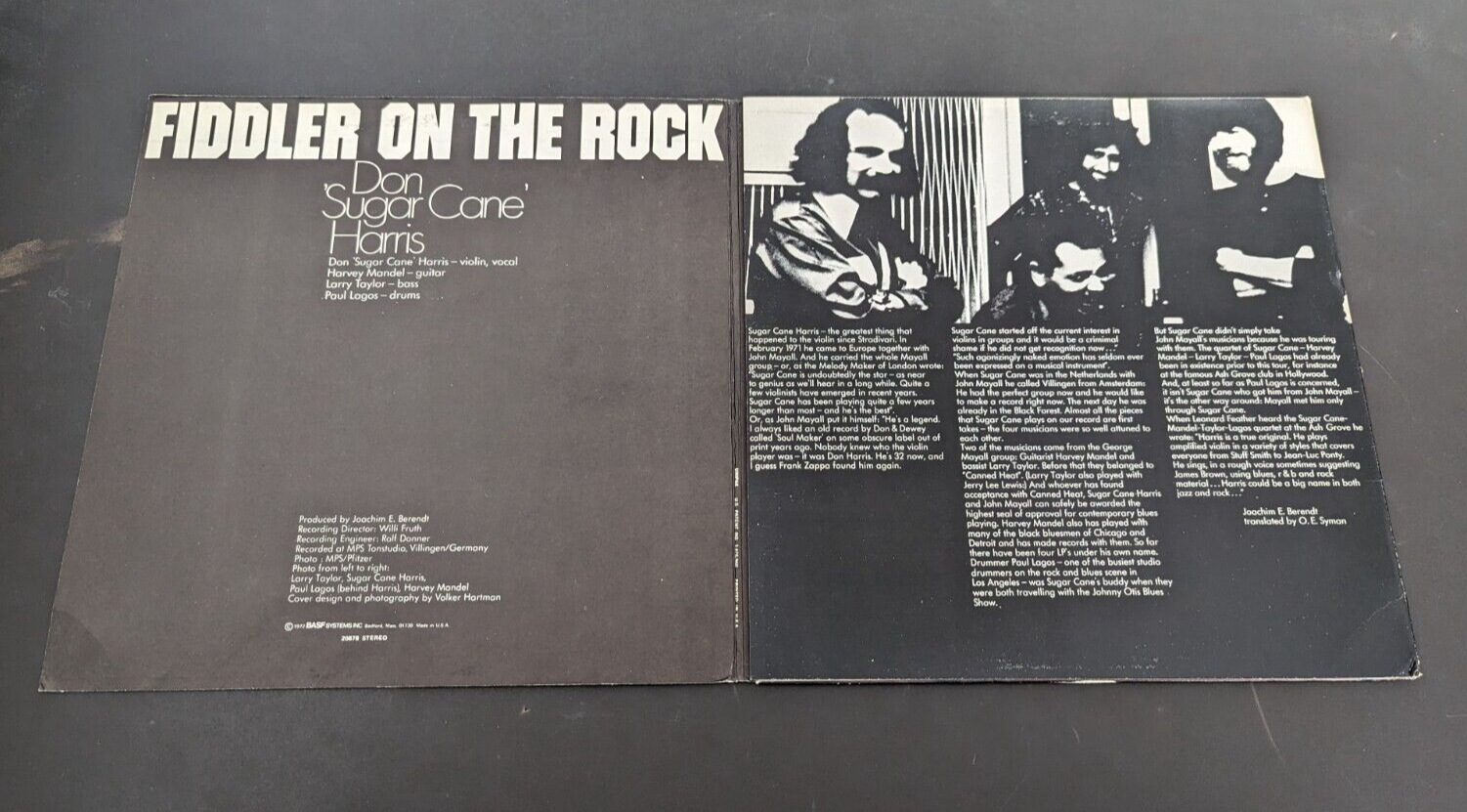 Don 'Sugar Cane' Harris Fiddler on the Rock Record LP 20878 | eBay.de