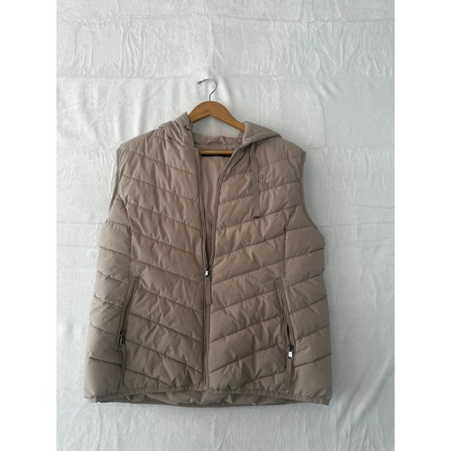 Ralph Lauren Women's Tan Puffer Vest Hooded Full Zip Size XL | eBay
