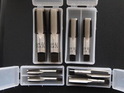 NPT THREAD TAPS SET 1/4" 1/8" 3/8" 3/4" SET OF 2 / NEW / UK STOCKIST | eBay