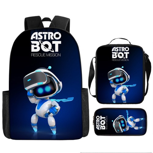 Cartoon Astro Bot Schoolbag Backpack Lunch Bag Pencil Case Set Kid ...