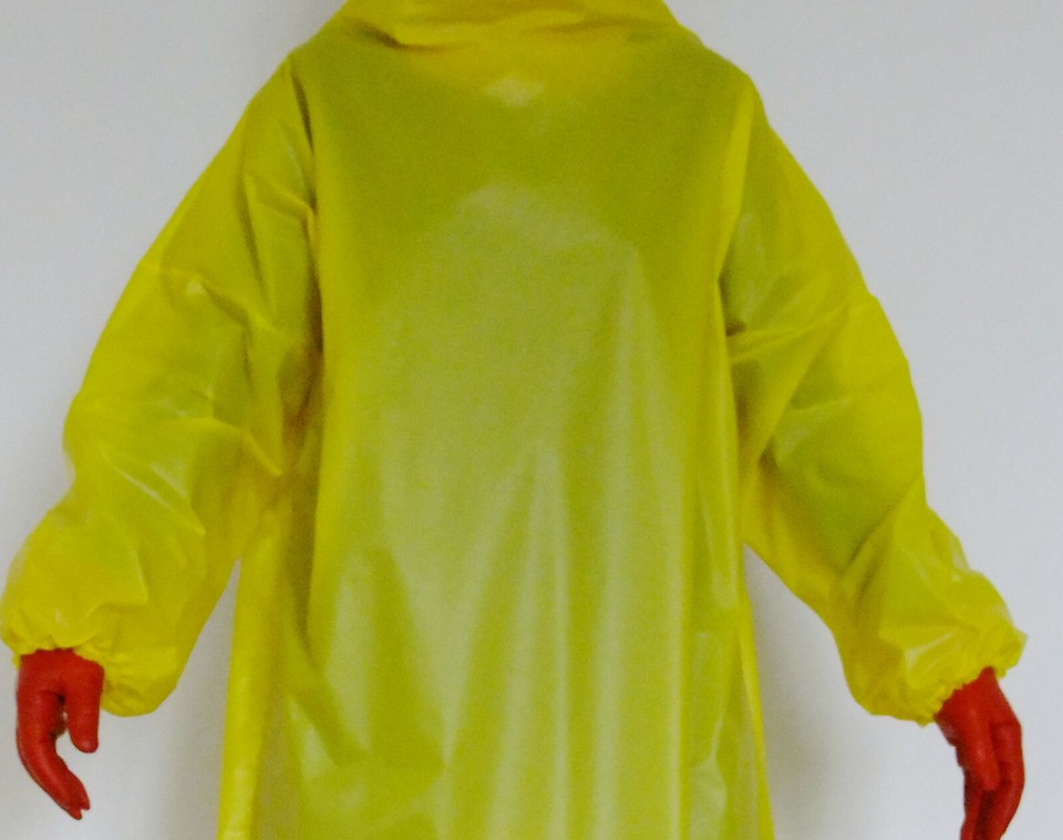 Long PVC Dress Robe Long Shirt Nightie Gown Plastic Nightdress Vinyl ...