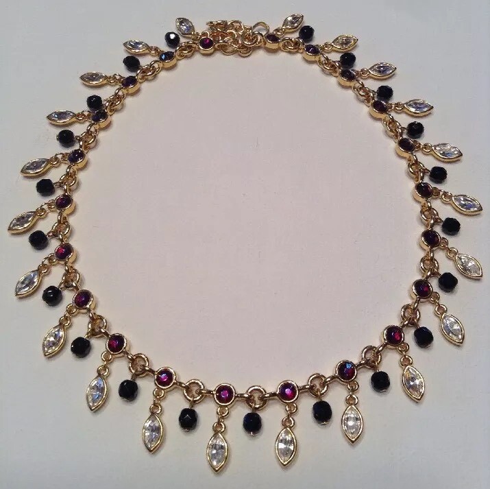 Vintage Rare Signed MONET Jewelry Necklace 22k Gold P… - Gem