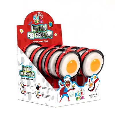 Kids Boom Fun Fried Egg Jelly with Popping Candy & Jam - 10 Pack (HALAL ...
