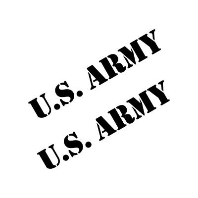 2 Sticker 15cm Lettering Black US Army Car Foil Tattoo USA Adhesive ...
