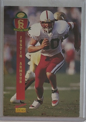 1995 Signature Rookies Prime #1 Justin Armour Stanford Cardinal ...