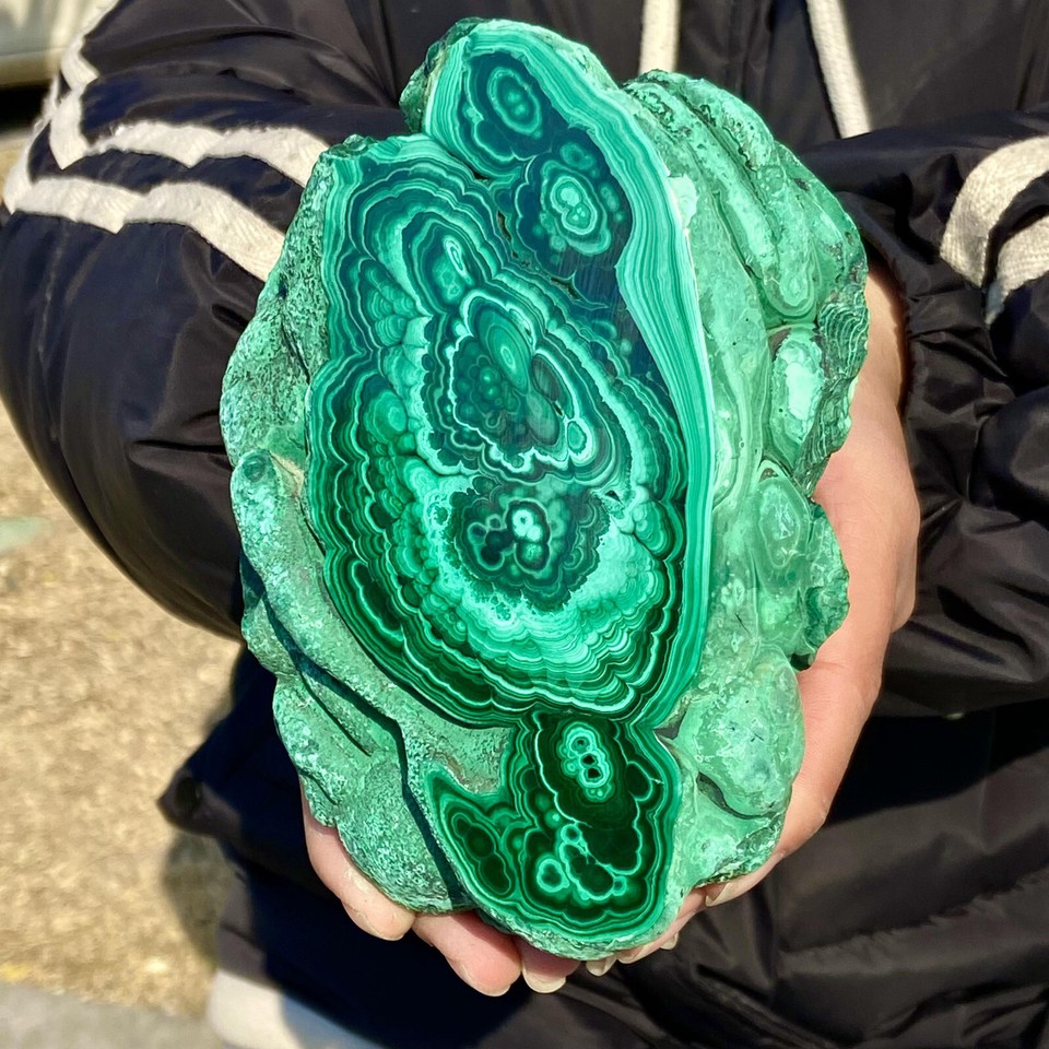 2.88LB Natural Malachite Stone Specimen Stones Original Mineral Cluster ...