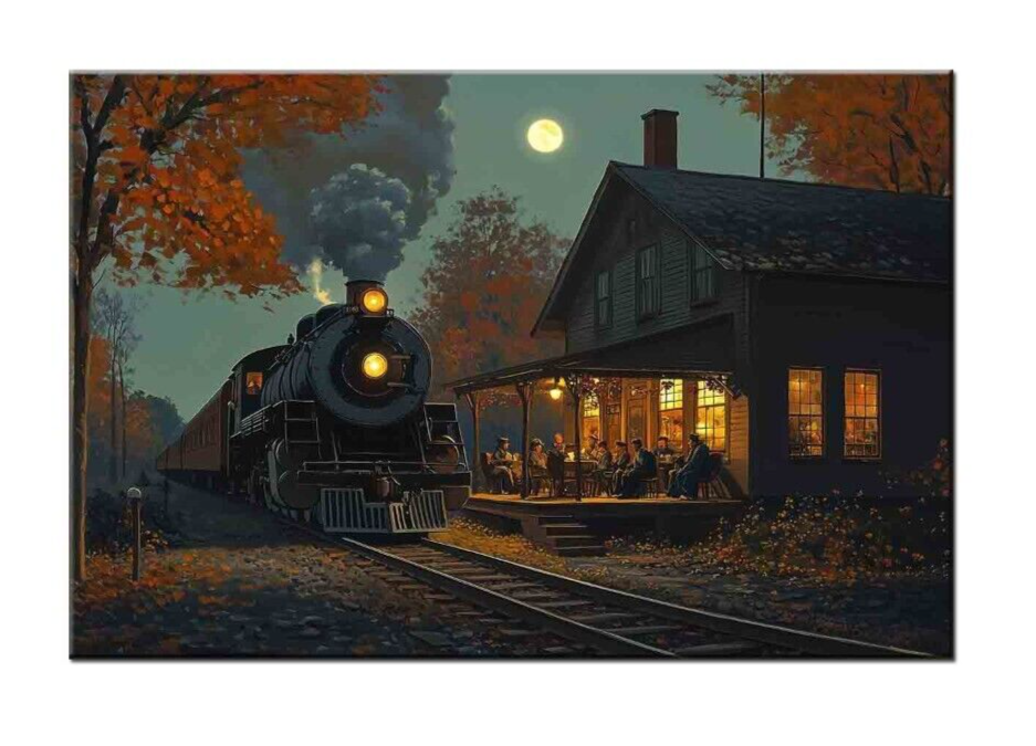 Night Train Painting