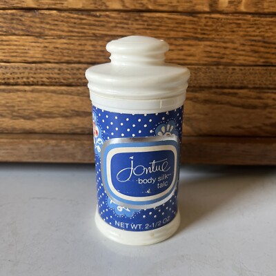 Vintage Jontue Body Silk Talc 2-1/2 OZ Bottle 80% Full | eBay