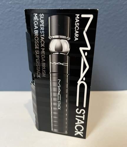 MAC Stack Superstack Mega Brush Mascara BLACK Travel Sample In Card ...