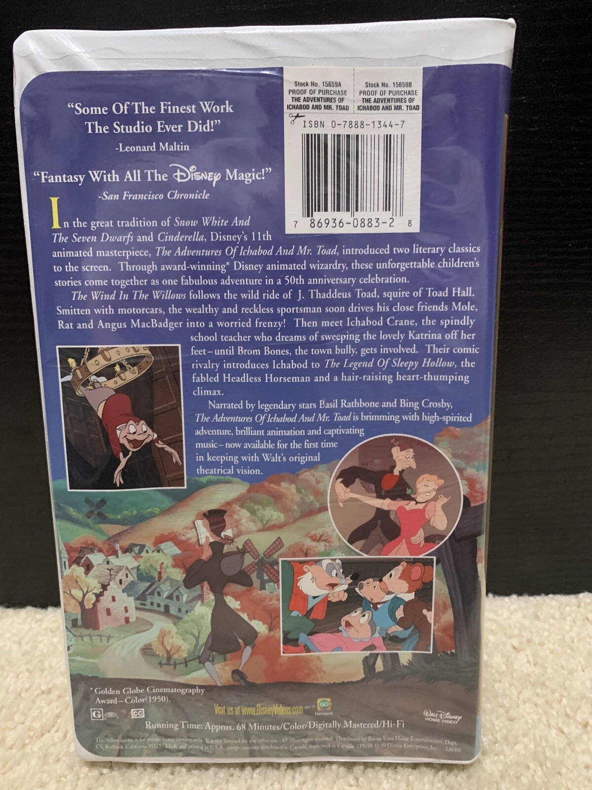 The Adventures of Ichabod and Mr. Toad VHS 1999 Disney’s Masterpiece ...