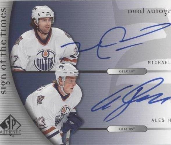 2005-06 SP Authentic - Sign of the Times Dual Ales Hemsky, Michael Peca ...