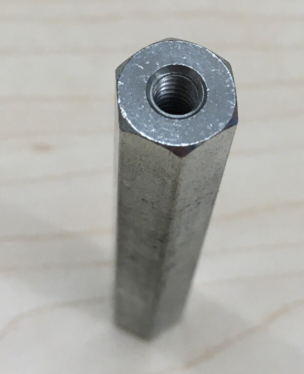 [8 Pack] Zinc Plated Brass Female 3/8” Hex standoffs 8-32 Thread x 2 1/ ...