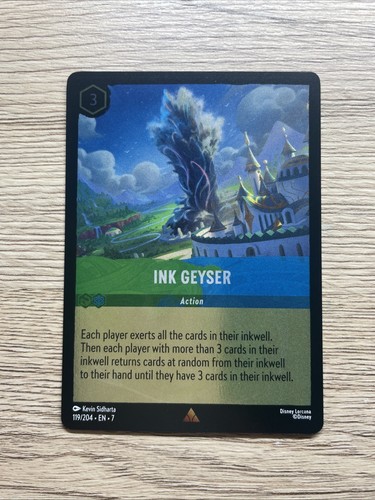 Ink Geyser 119/204 Rare COLD FOIL Disney Lorcana Archazia's Island NM ...