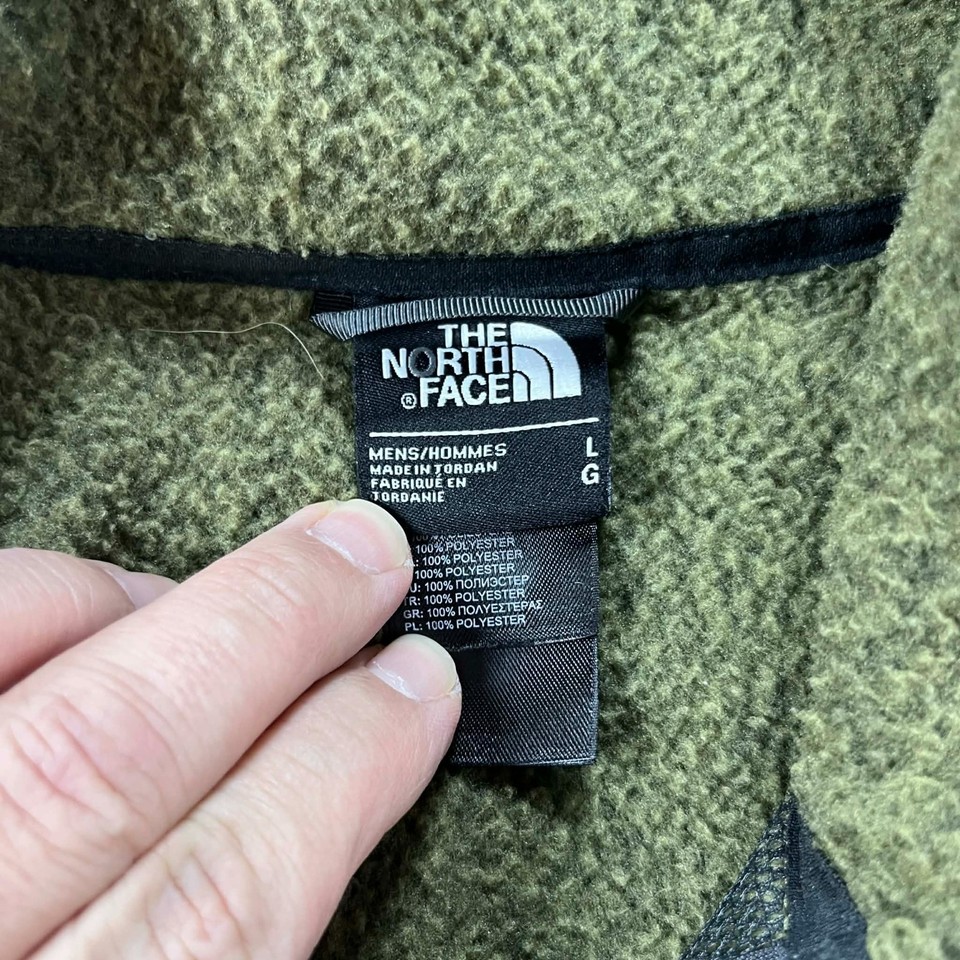 The North Face Fleece Jacket Mens Large Green Full Zip Zip Pockets ...