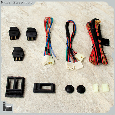 Universal 2 Doors Car Power Window Switch Kit w/ 12V Wire Harness High ...