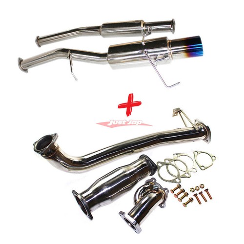 JJR Hyperflow Stainless Steel Exhaust System Titanium Tip Look (Catco ...