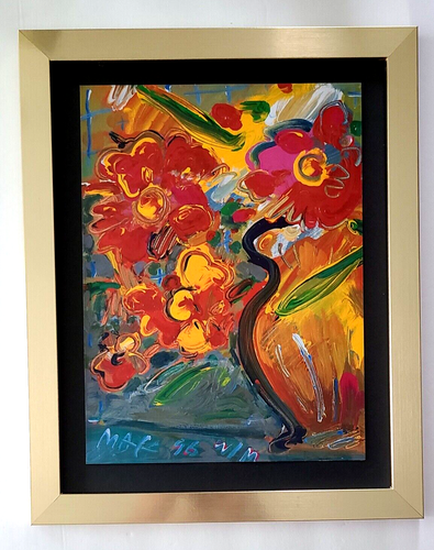 PETER MAX + POP ART + 1990'S SIGNED PRINT + NEW GOLDEN FRAME | eBay