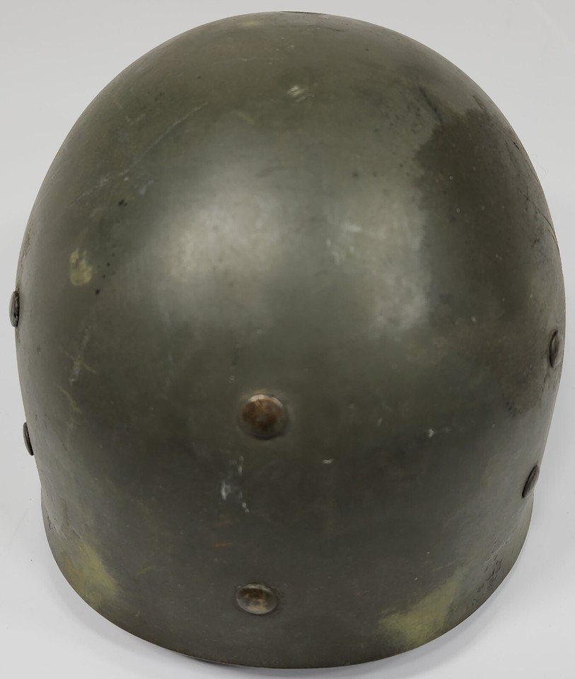 WW2 M1 Steel Pot Helmet With Liner Chin Strap NCOIC Vtg Military WWII ...