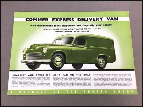 1950 1951 Commer Express Delivery Van Original Vintage Sales Brochure ...