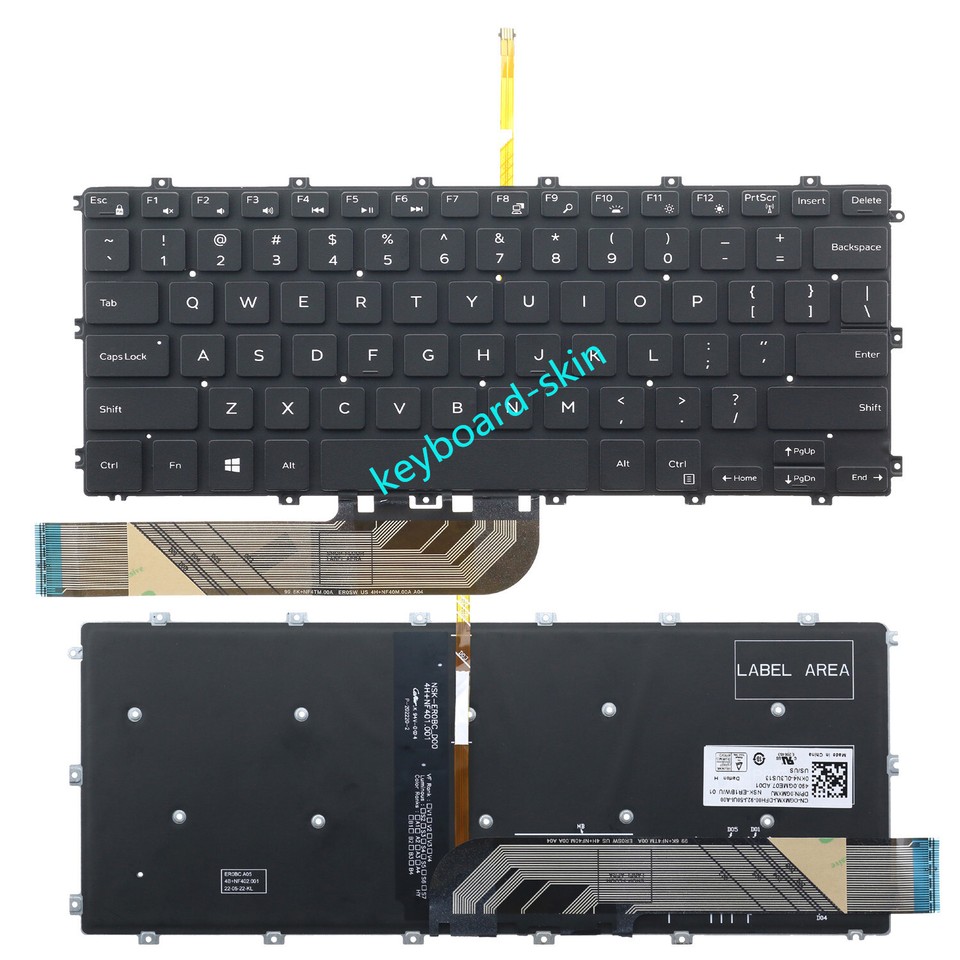 US Backlit Keyboard for Dell Inspiron 14-5000 2 in1 5481 5482 5485 2n1 ...