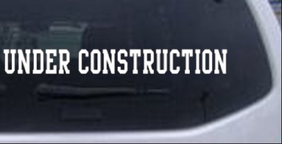 Under Construction Car or Truck Window Laptop Decal Sticker | eBay