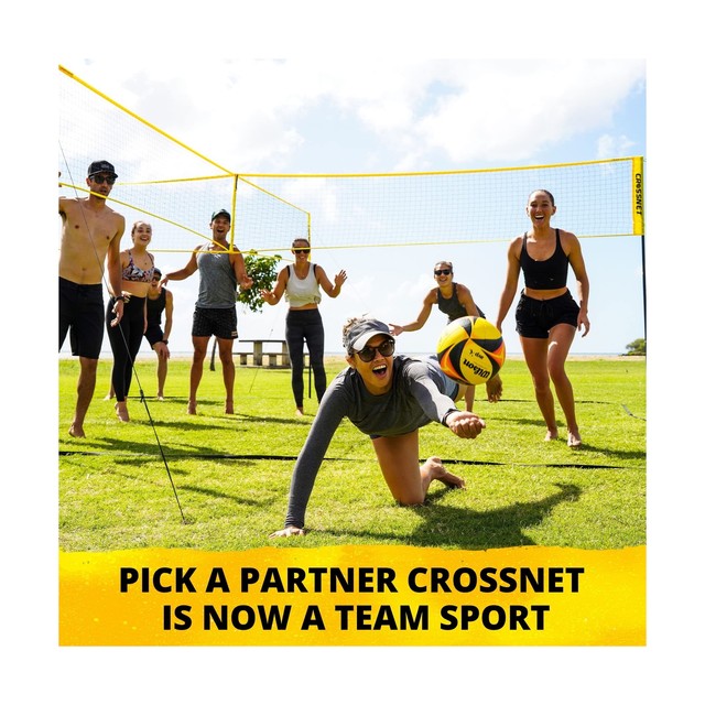 Crossnet Doubles Net for Team Volleyball or Four Square Indoor Outdoor ...
