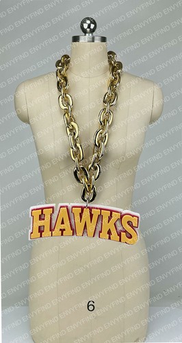 New NBA ATLANTA HAWKS Gameday BIG Fan Chain GOLD Fanchain | eBay