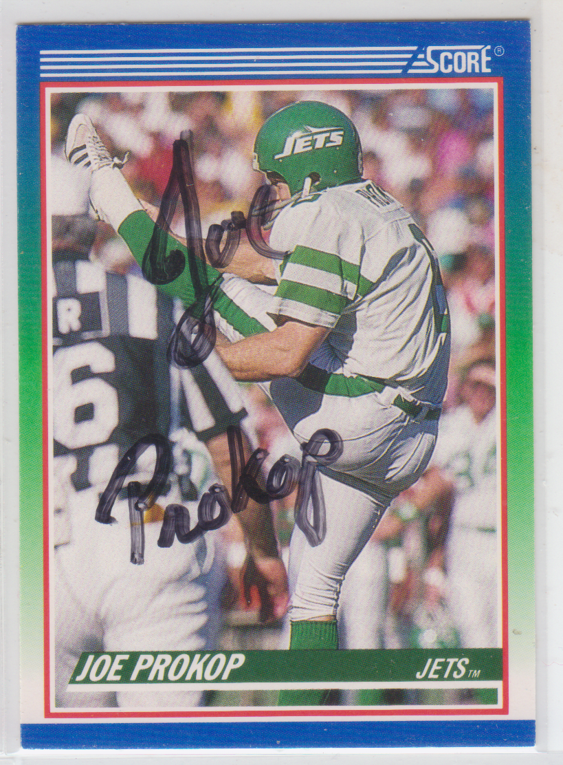 Autographed 1990 Score Joe Prokop - Jets | eBay