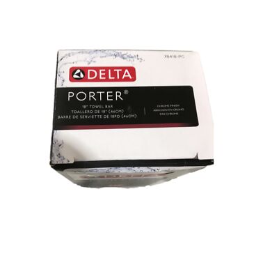 Delta Porter 18 in. Towel Bar in Polished Chrome 78418-PC | eBay