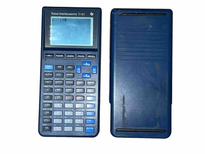 Texas Instruments 81 Graphing Calculator With Case Blue Tested/Working ...