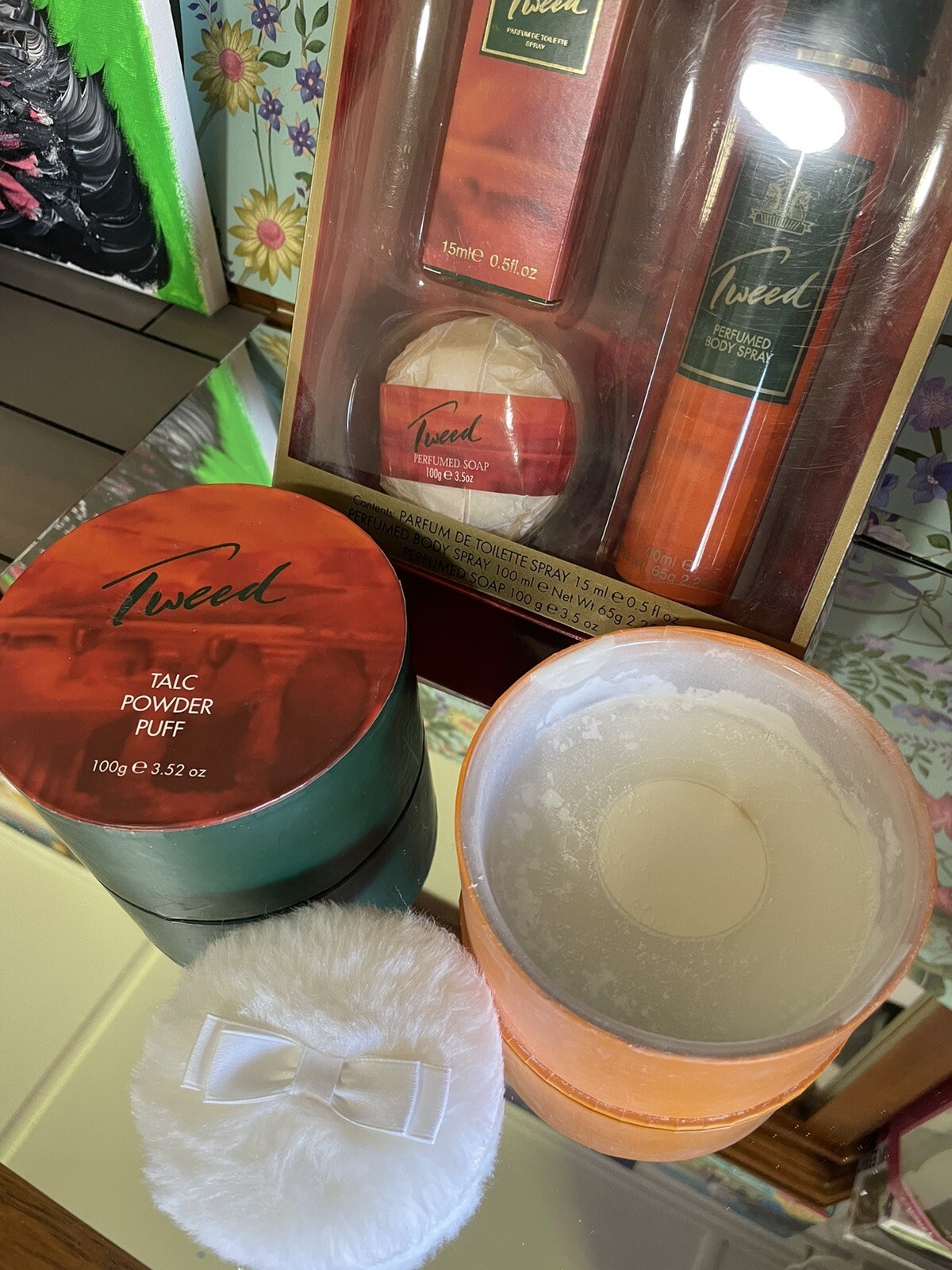 VINTAGE TWEED GIFT SET 15ML PARFUM WOMEN PERFUME FRAGRANCE RARE Plus ...