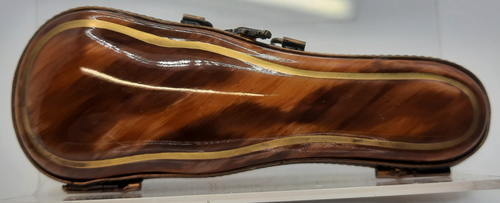 LIMOGES France Wood-Style Violin Case Trinket Box Hand Painted Peint ...