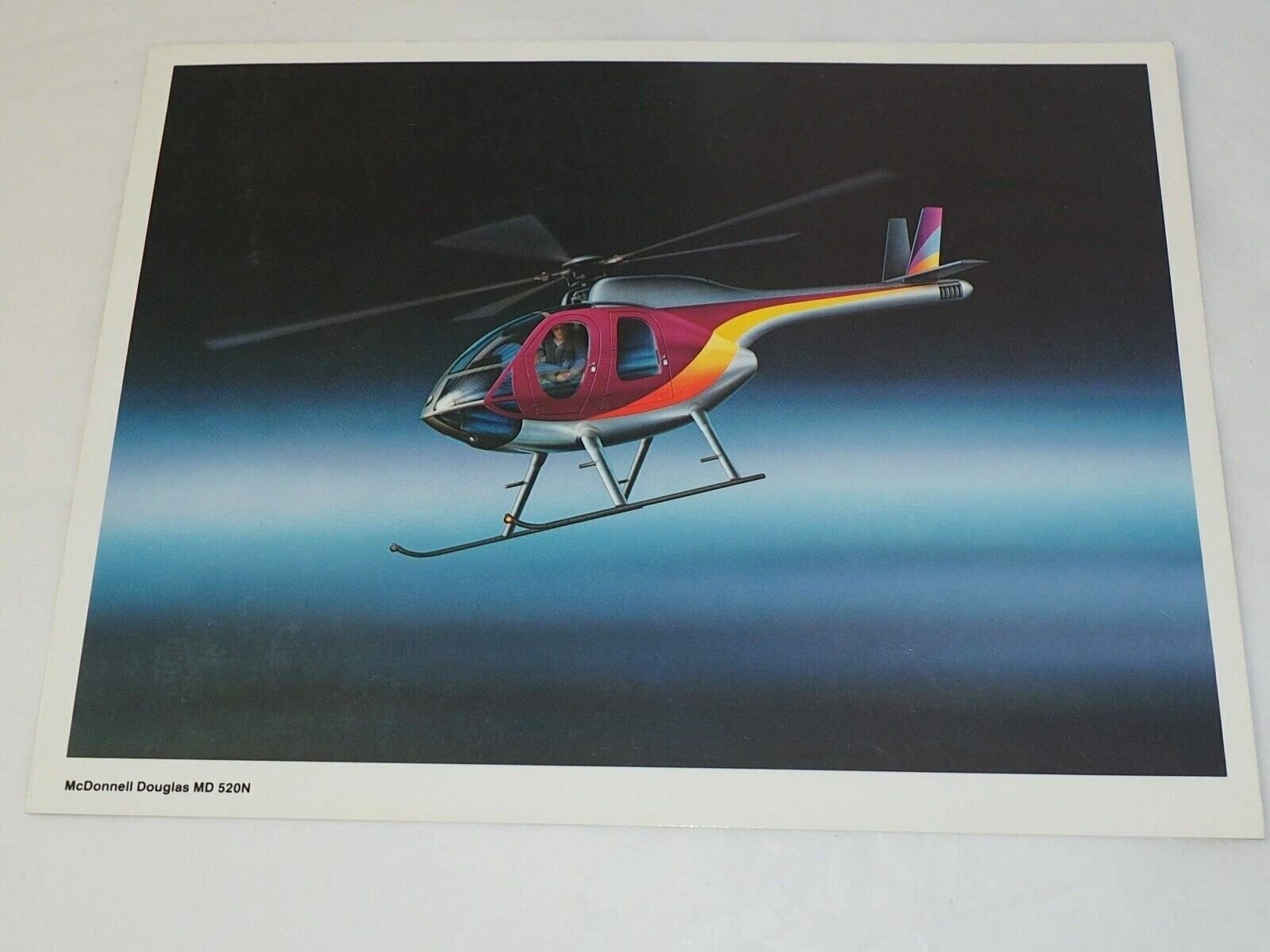 McDonnell Douglas MD 520N Helicopter with Notar System Color Print 8.5 ...