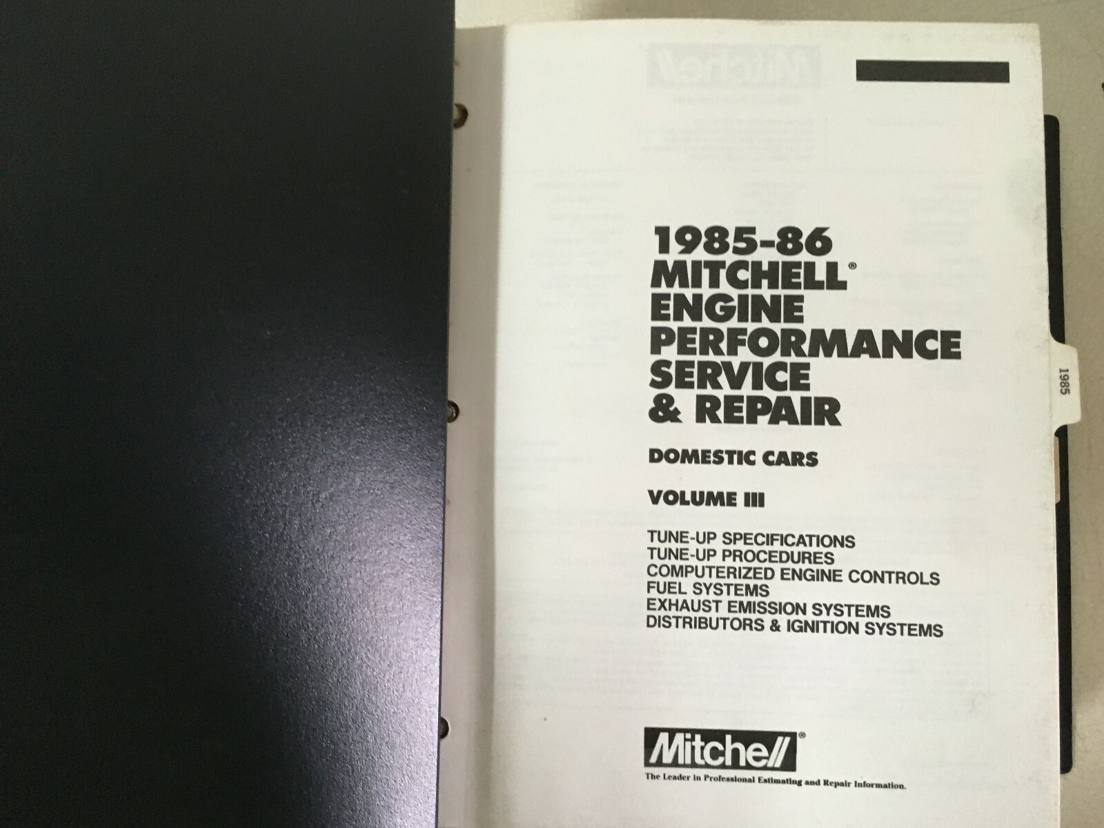 Mitchell Manual Engine Performance Service & Repair. Domestic, 1985 ...