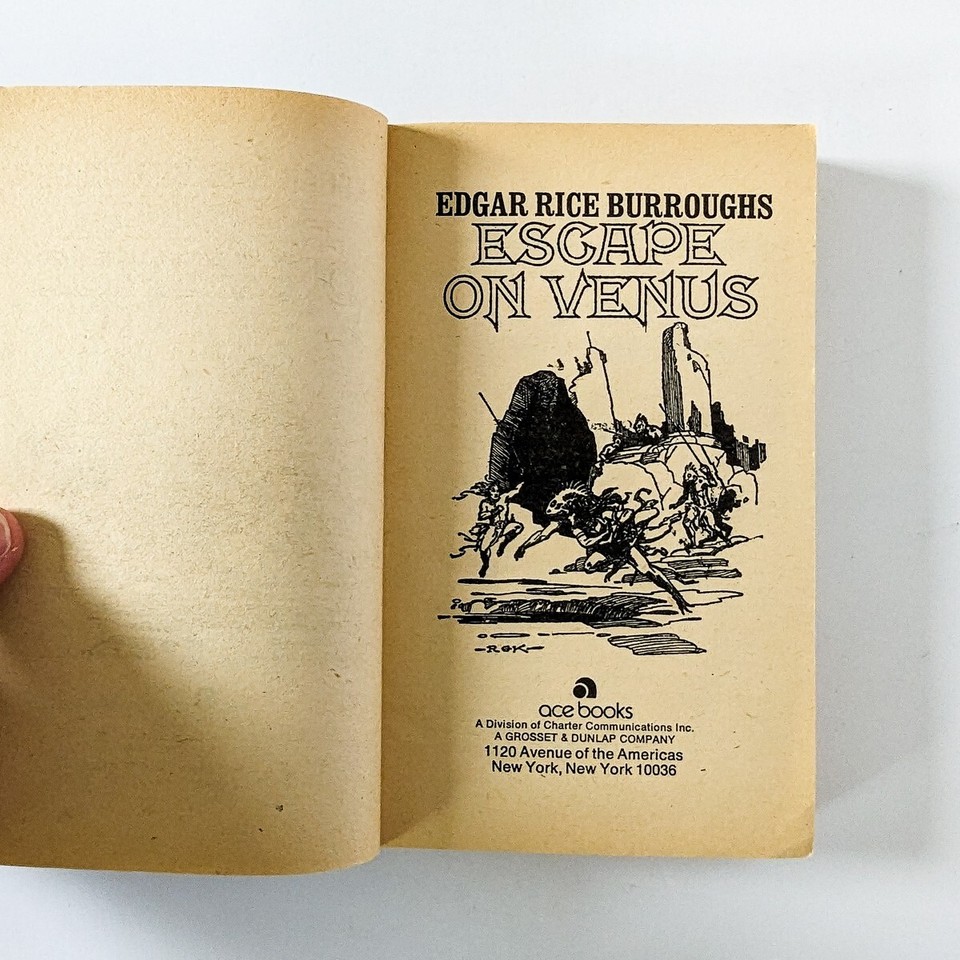 ESCAPE ON VENUS Edgar Rice Burroughs ACE Vintage PB, Frank Frazetta ...